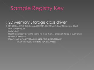 Sd Card WCE Driver Architecture | PPT