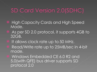 Sd Card WCE Driver Architecture | PPT