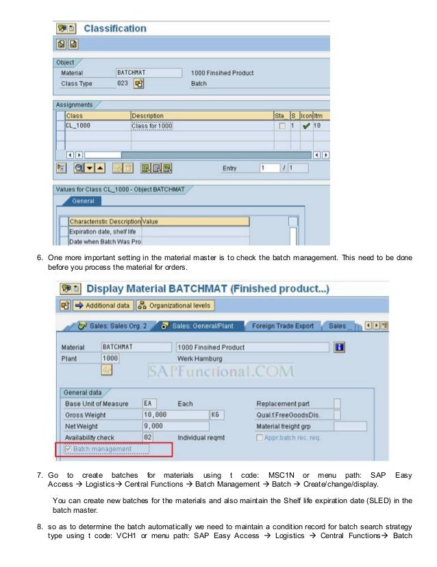 Activate Batch Management For Material Sap download free software ...