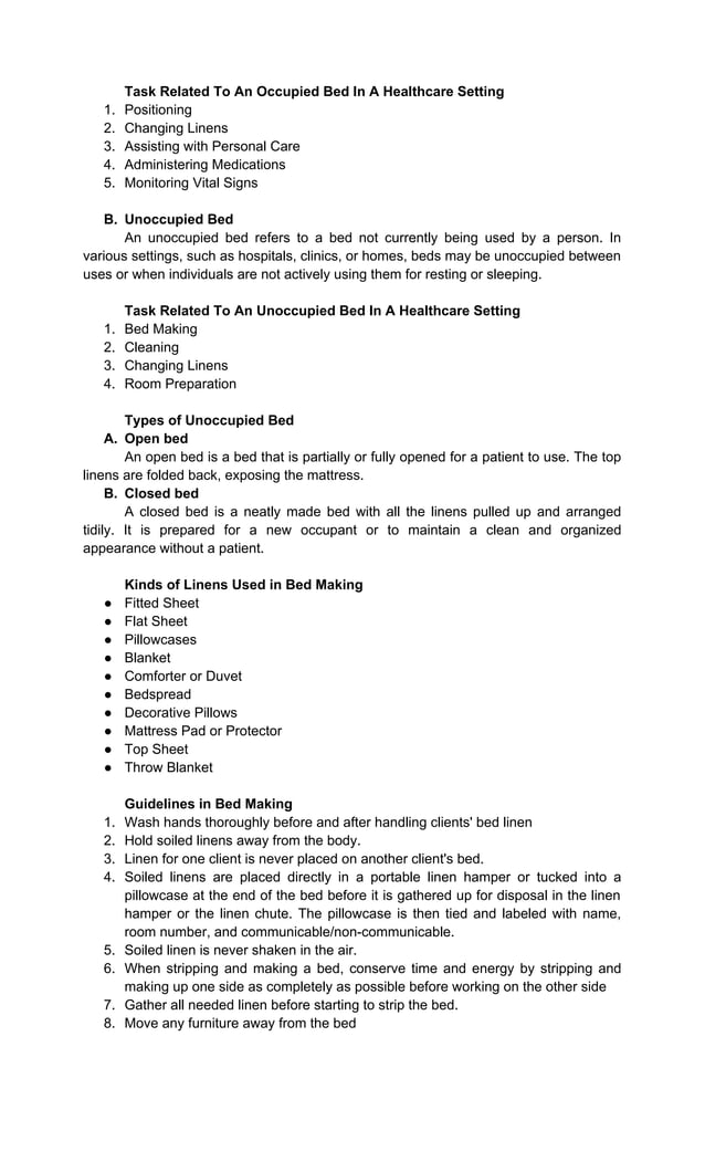 SEMI DETAILED LESSON PLAN FOR BED MAKE UP | DOCX