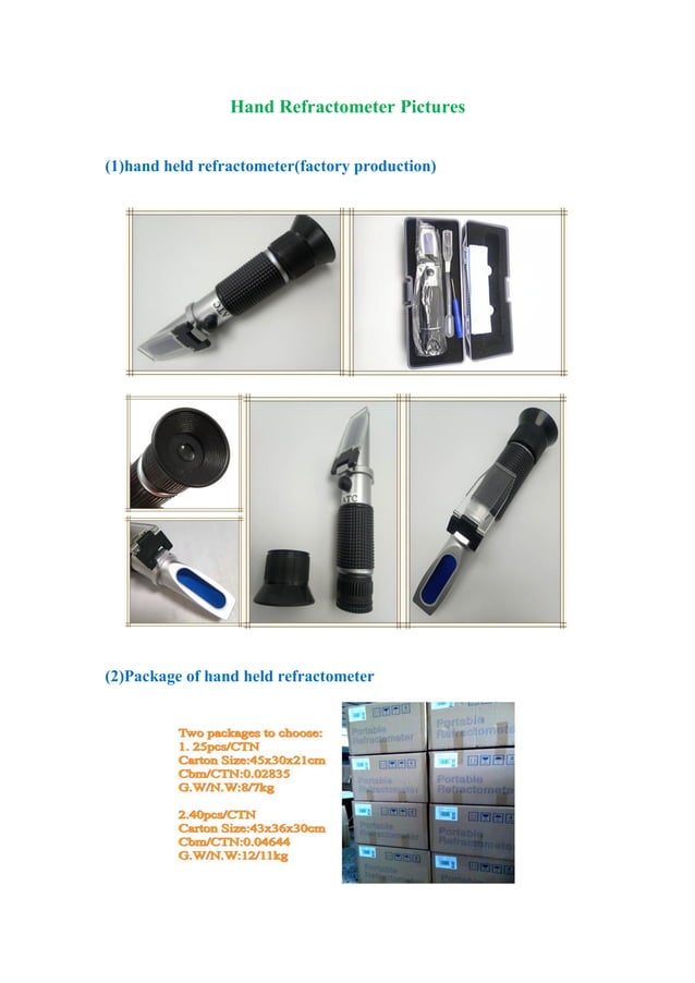 hand held refractometer | PDF