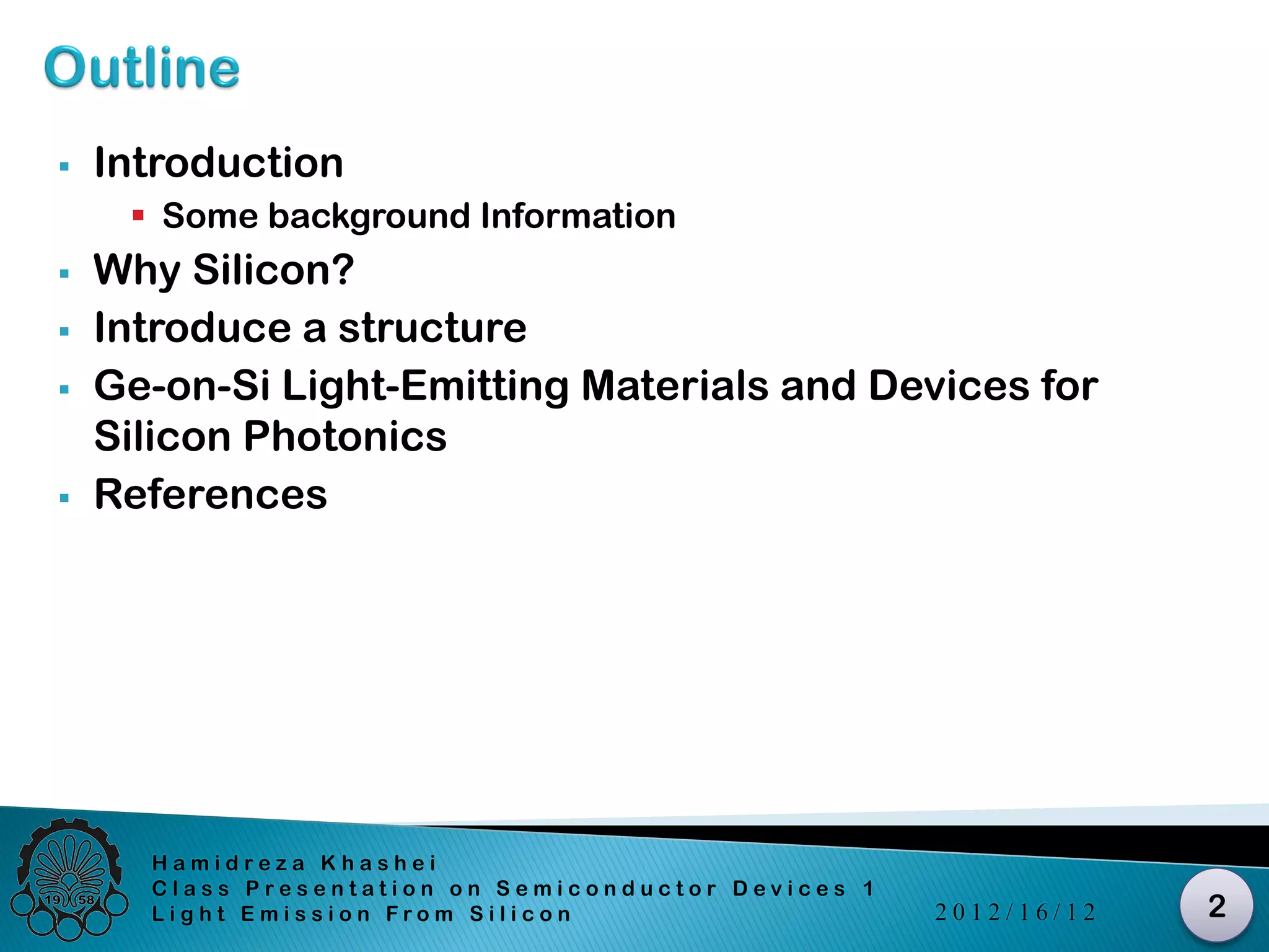 Light Emission From Silicon | PDF