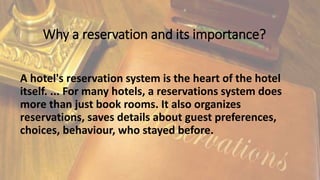 Reservation of room over phone call... | PPTX