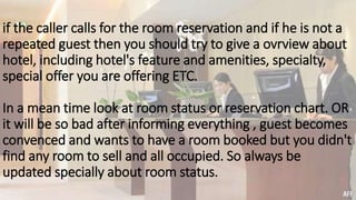 Reservation of room over phone call... | PPTX