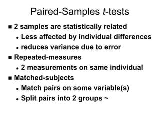 -SD 12 Comparing Means - One & Paired-sample t-test.ppt