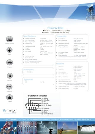 SD 170 EX Series Radios - Maxon Solutions | PDF