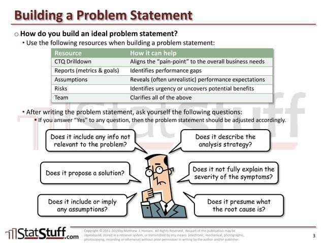 Building a Problem Statement with Matt Hansen at StatStuff | PPT