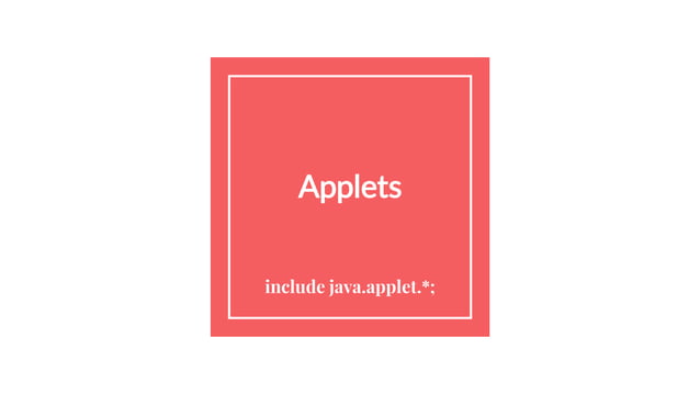 Applets in Java | PPTX