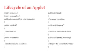 Applets in Java | PPTX
