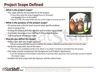 Defining a Project Scope with Matt Hansen at StatStuff | PPT