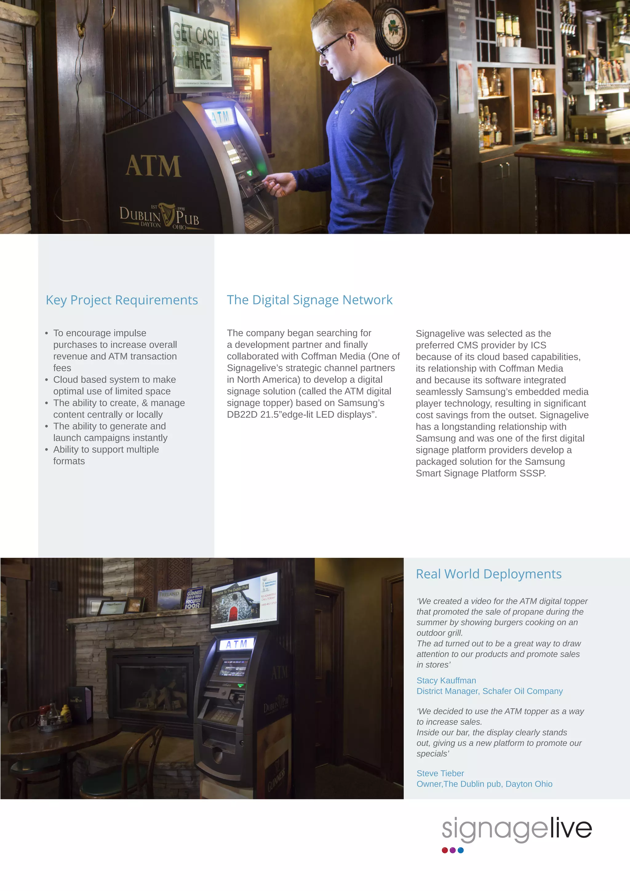 Signagelive Powered Samsung Smart Displays Operate International Cash ...