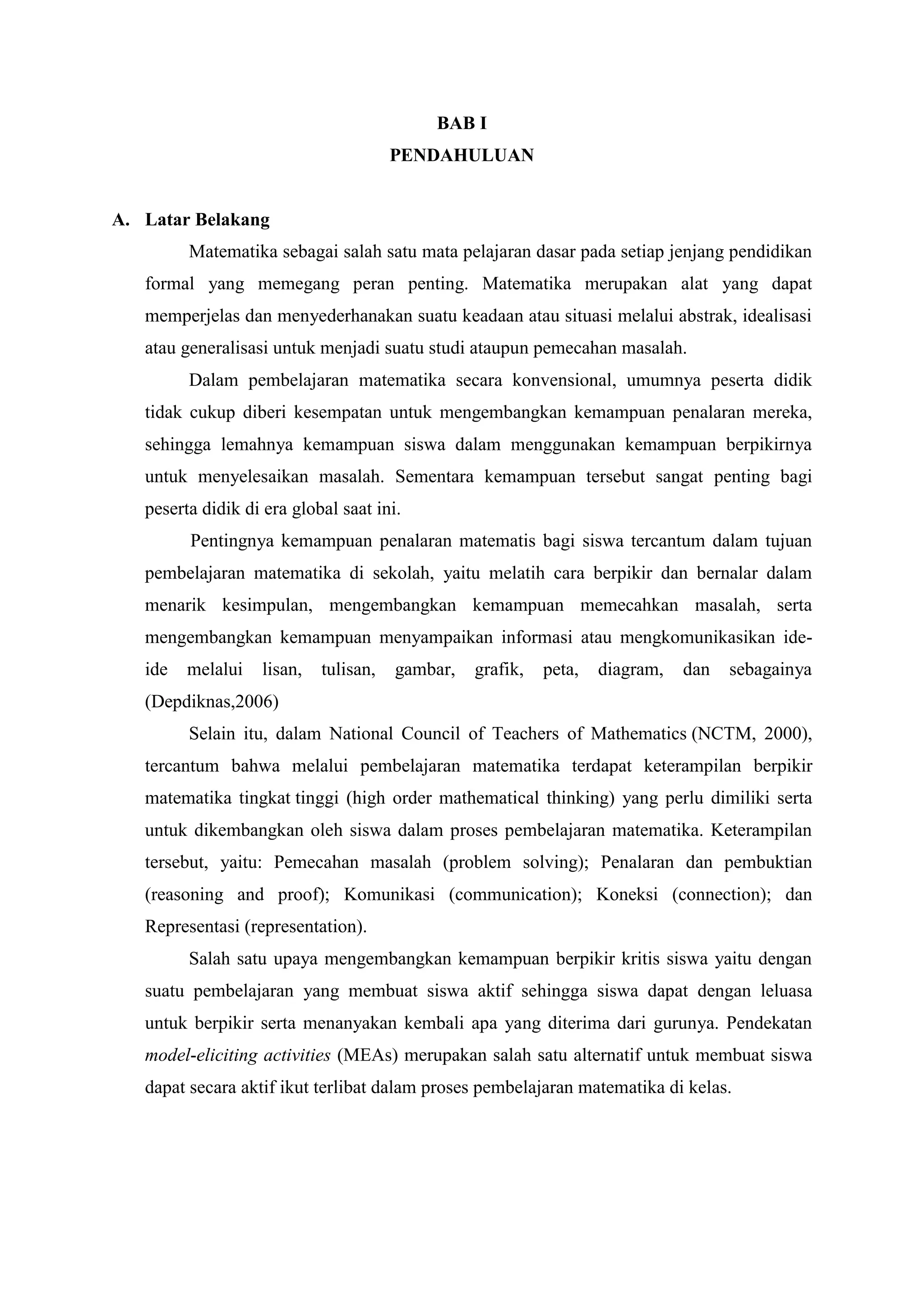 Model Eliciting Activities (MEAs) | PDF