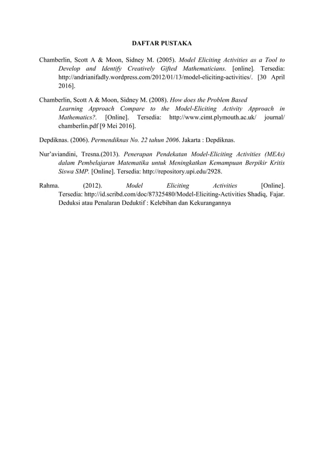 Model Eliciting Activities (MEAs) | PDF