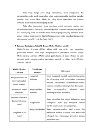 Model Eliciting Activities (MEAs) | PDF