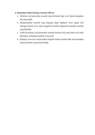 Model Eliciting Activities (MEAs) | PDF