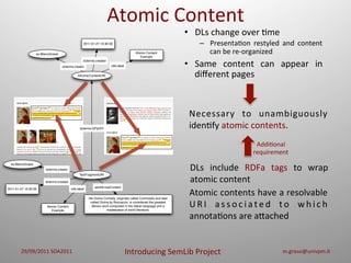 Sda2011 introducing sem lib project | PDF | Web Design and HTML | Internet
