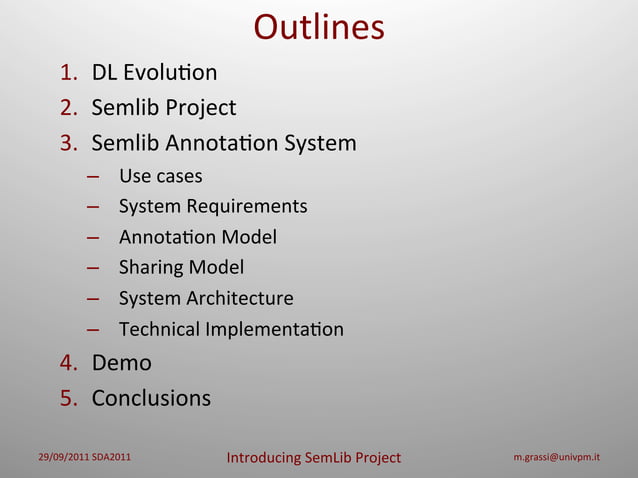 Sda2011 introducing sem lib project | PDF | Web Design and HTML | Internet