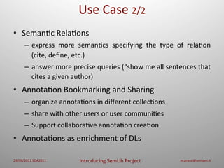 Sda2011 introducing sem lib project | PPT