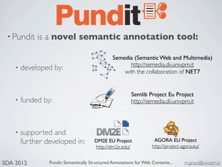 Sda2012 pundit system | PPT