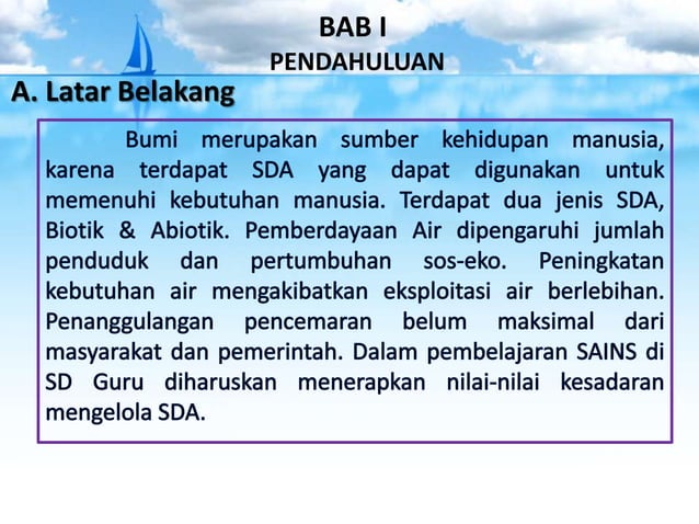 SDA (Air) Presentasi | PPTX