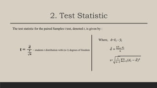 Student's T test distributions & its Applications | PPTX