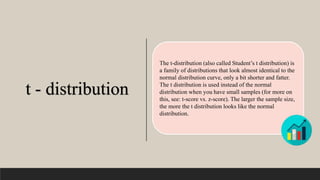 Student's T test distributions & its Applications | PPTX