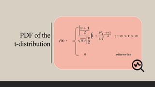 Student's T test distributions & its Applications | PPTX