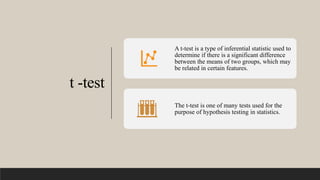 Student's T test distributions & its Applications | PPTX