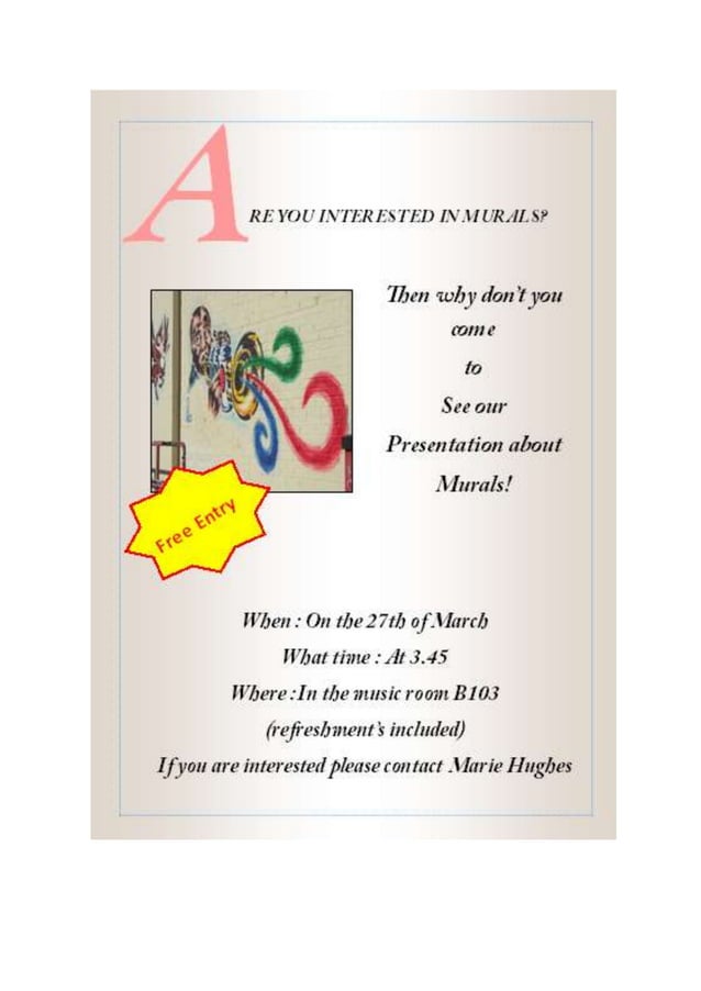 Designs for three different types of publicity/Poster | DOCX