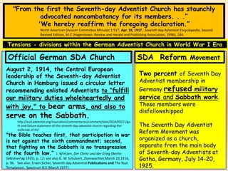 Adventism and War | PPTX