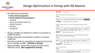 Introduction to NX Nastran SOL 200 - Design Optimization | PPTX