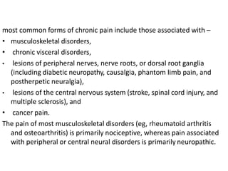 Chronic pain assessment & management | PPTX