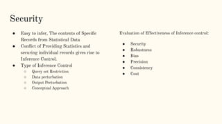 Statistical Databases | PDF
