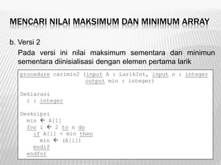 Sd bab 2 (array) | PPT