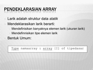Sd bab 2 (array) | PPTX