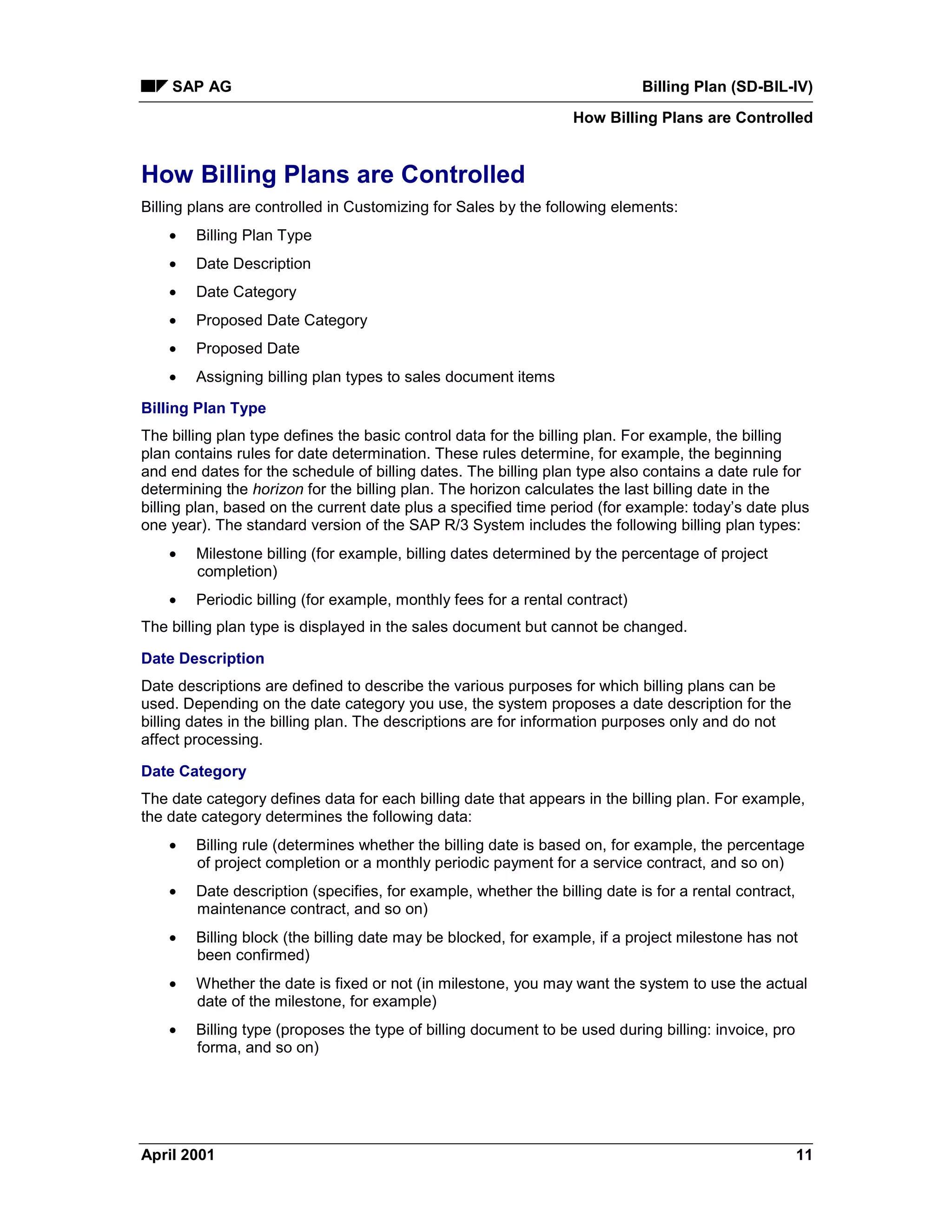 Sd billing plan | PDF