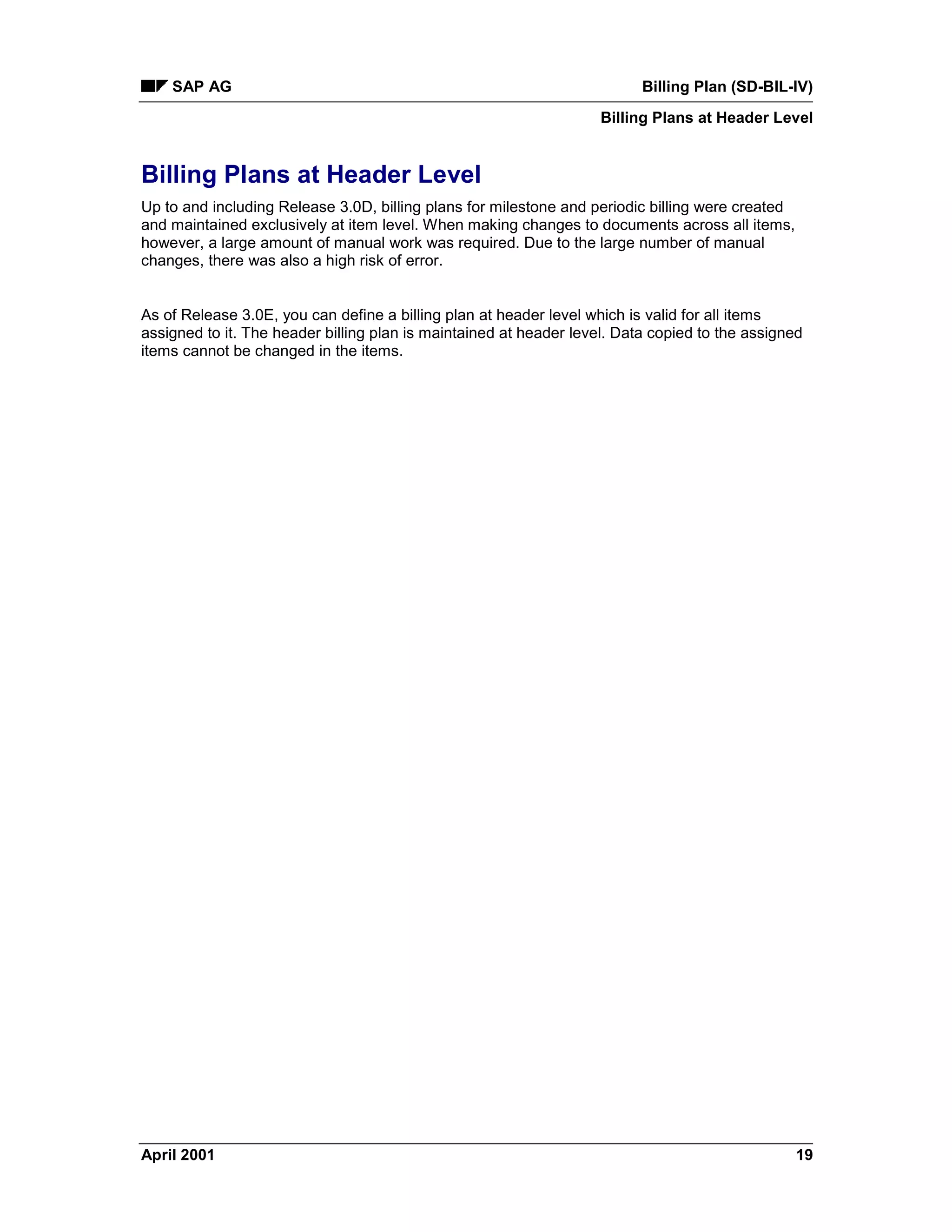 Sd billing plan | PDF