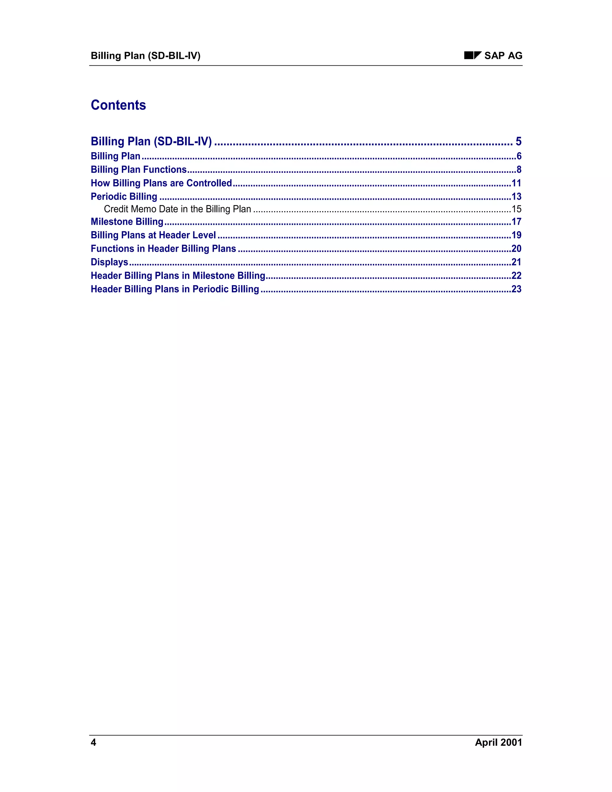 Sd billing plan | PDF