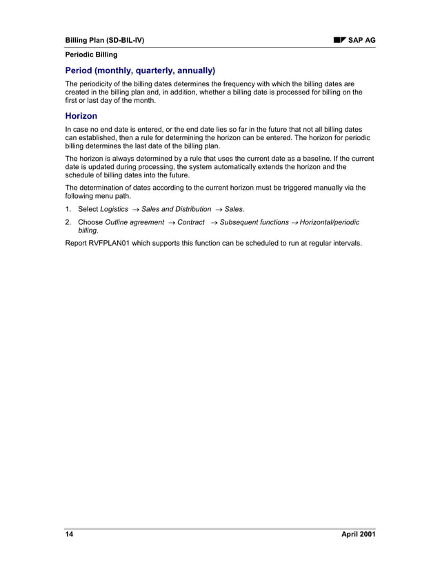 Sd billing plan | PDF