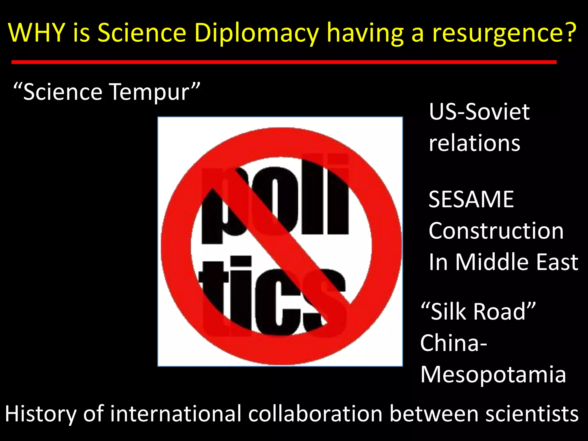 Science Diplomacy: Why, Where and How | PPTX