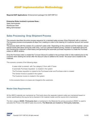 SAP SD Business Blue Print E1 Sales Template | DOCX