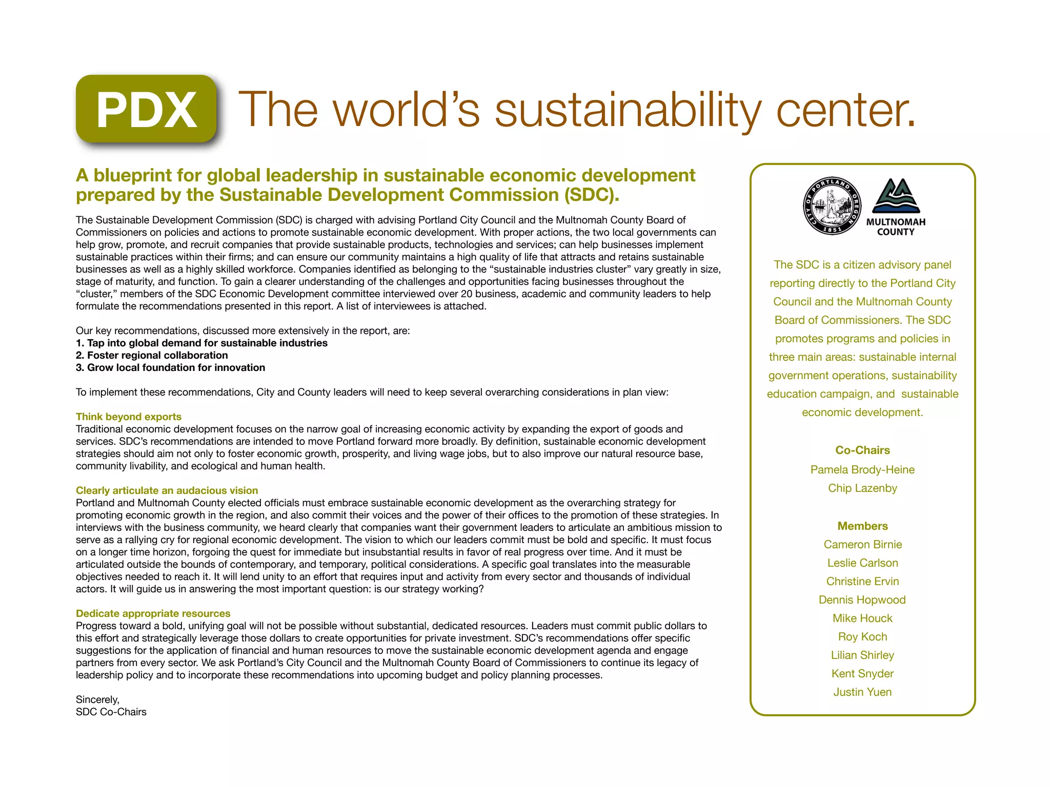 Sustainable Development Commision | PDF