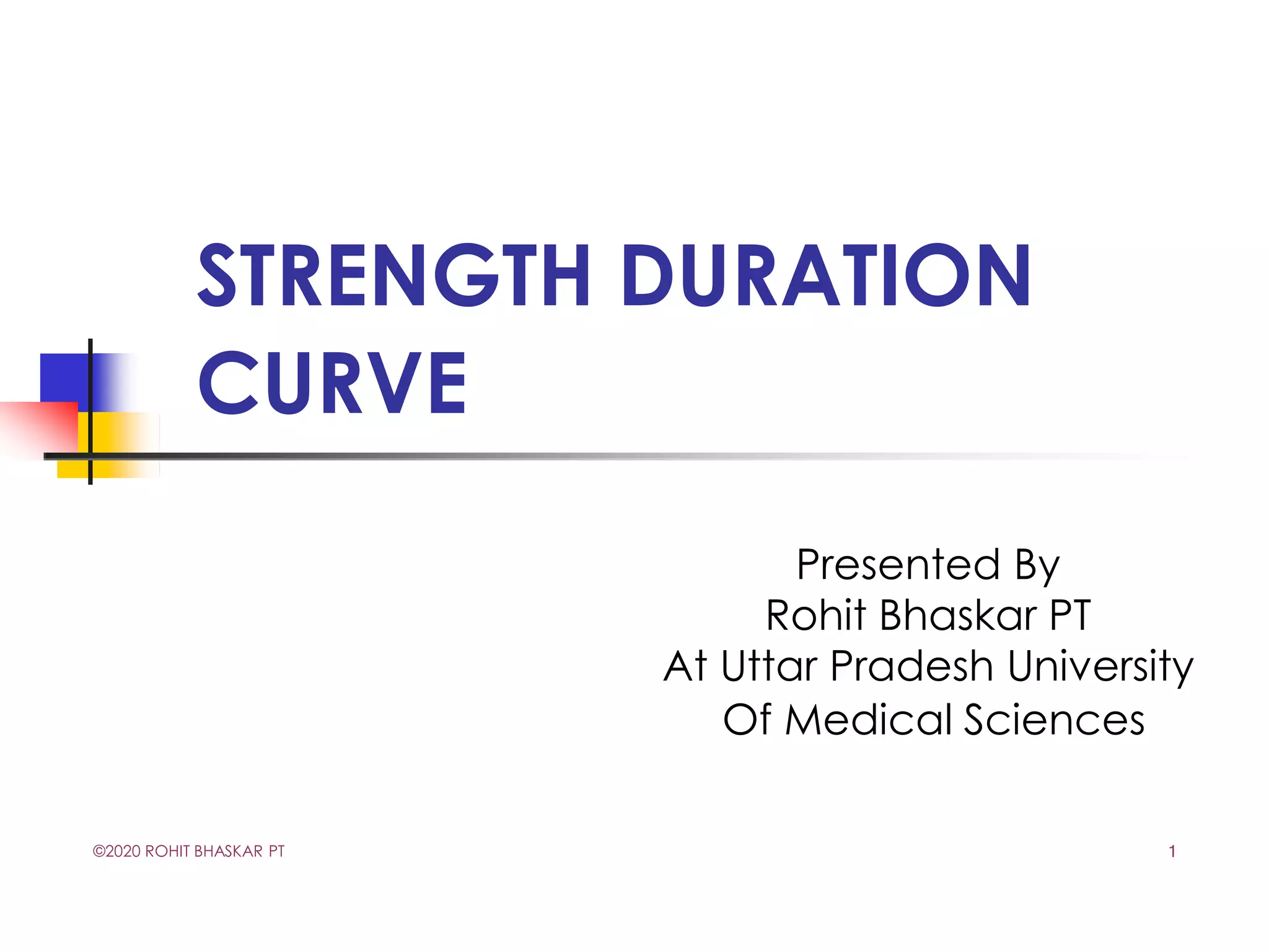 Strength Duration Curve: Dr Rohit Bhaskar | PDF