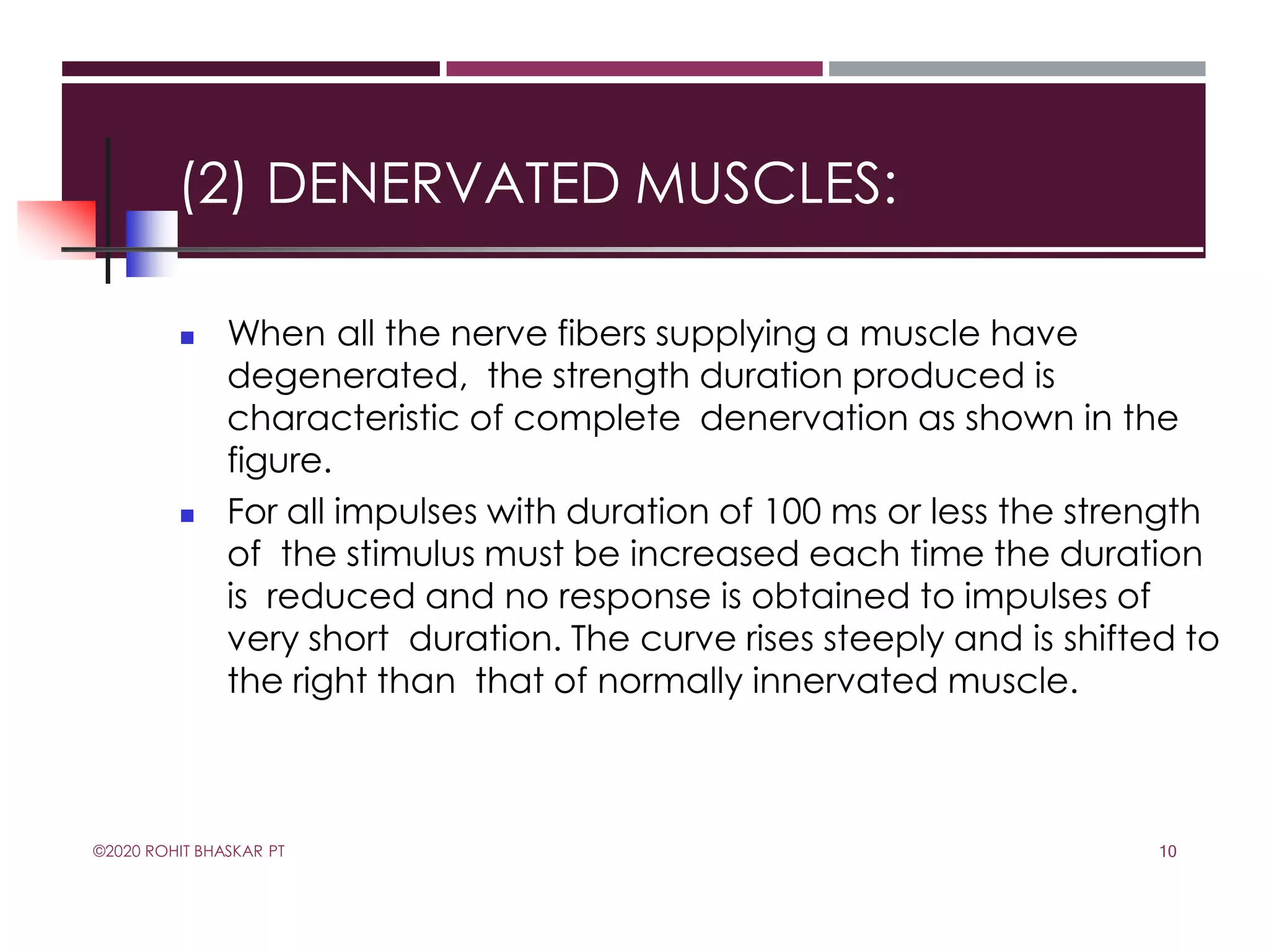 Strength Duration Curve: Dr Rohit Bhaskar | PDF