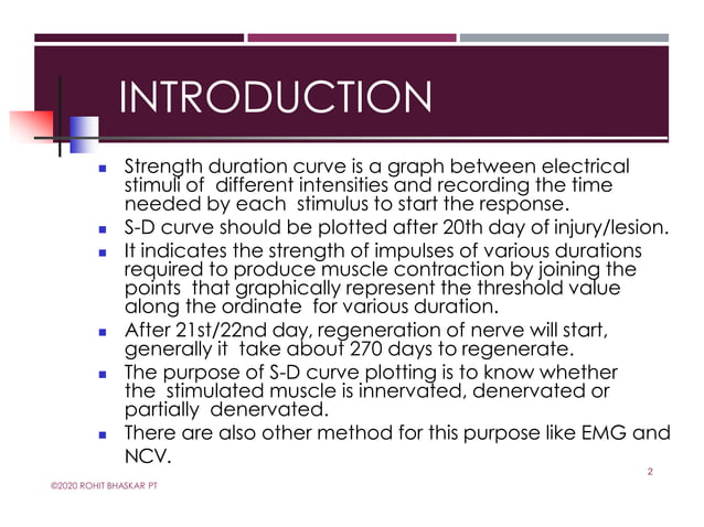 Strength Duration Curve: Dr Rohit Bhaskar | PDF | Brain and Nervous ...