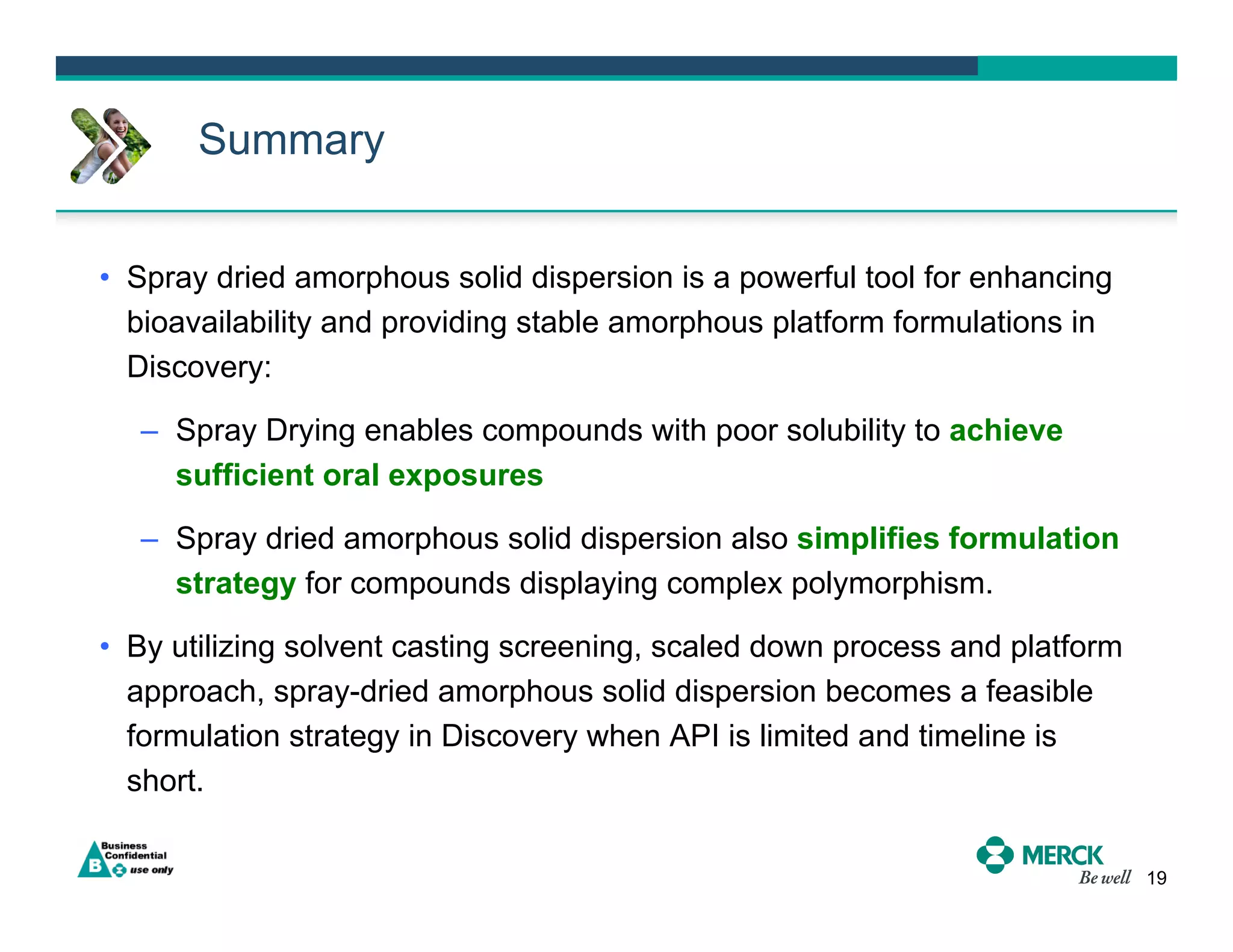 Amorphous Solid Dispersions: Application Of Spray Drying Formulations ...
