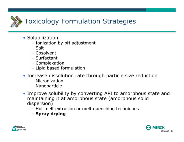 Amorphous Solid Dispersions: Application Of Spray Drying Formulations For Discovery Toxicology ...