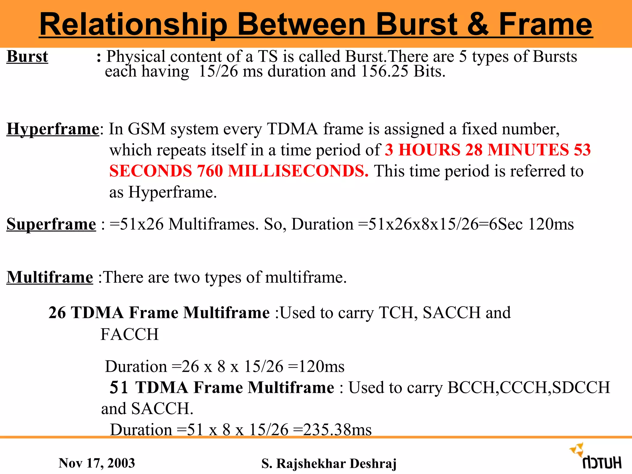 GSM Channel concept and SDCCH | PPT