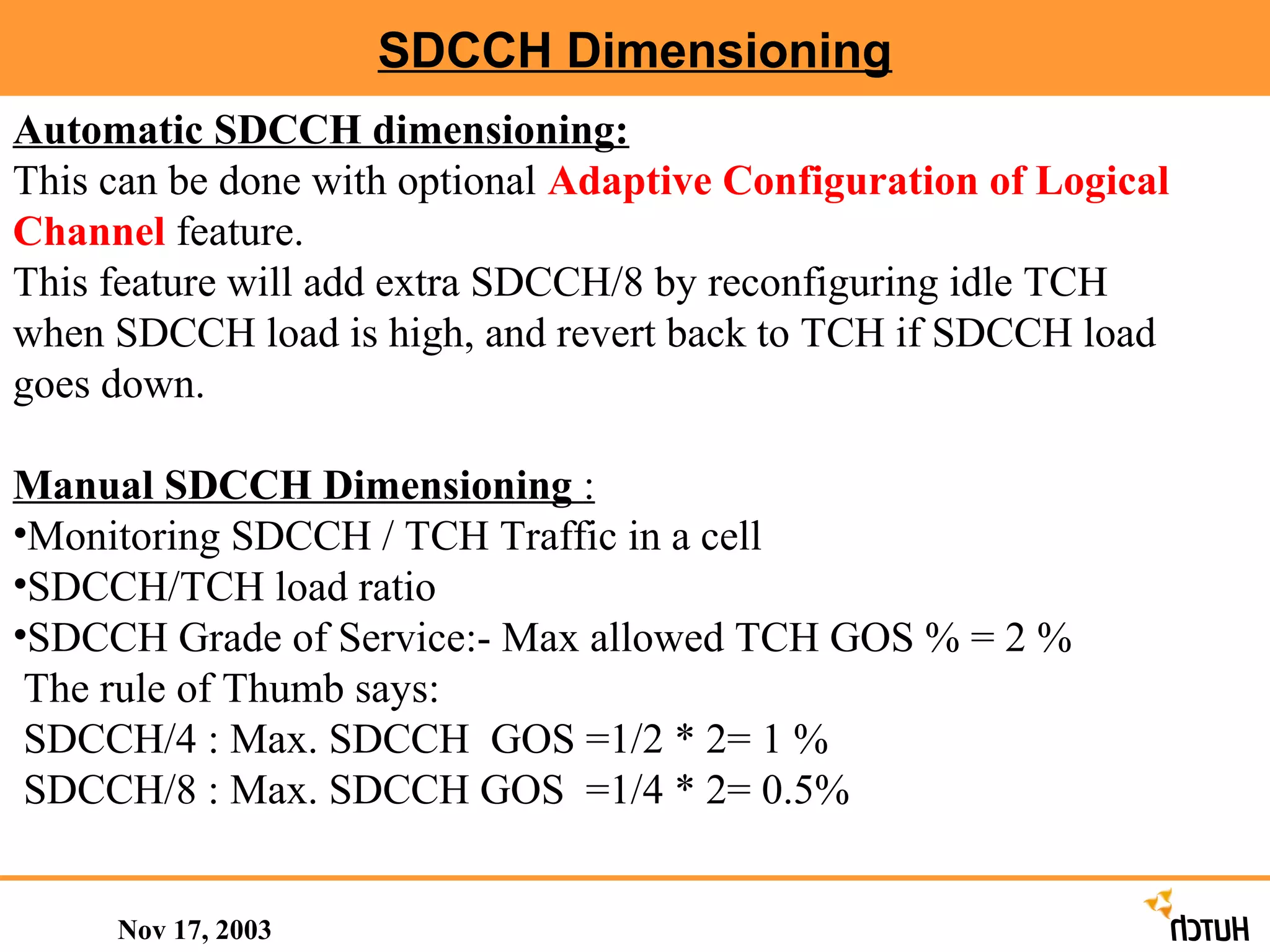 GSM Channel concept and SDCCH | PPT