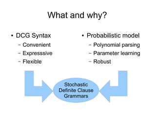 Stochastic Definite Clause Grammars | PPT